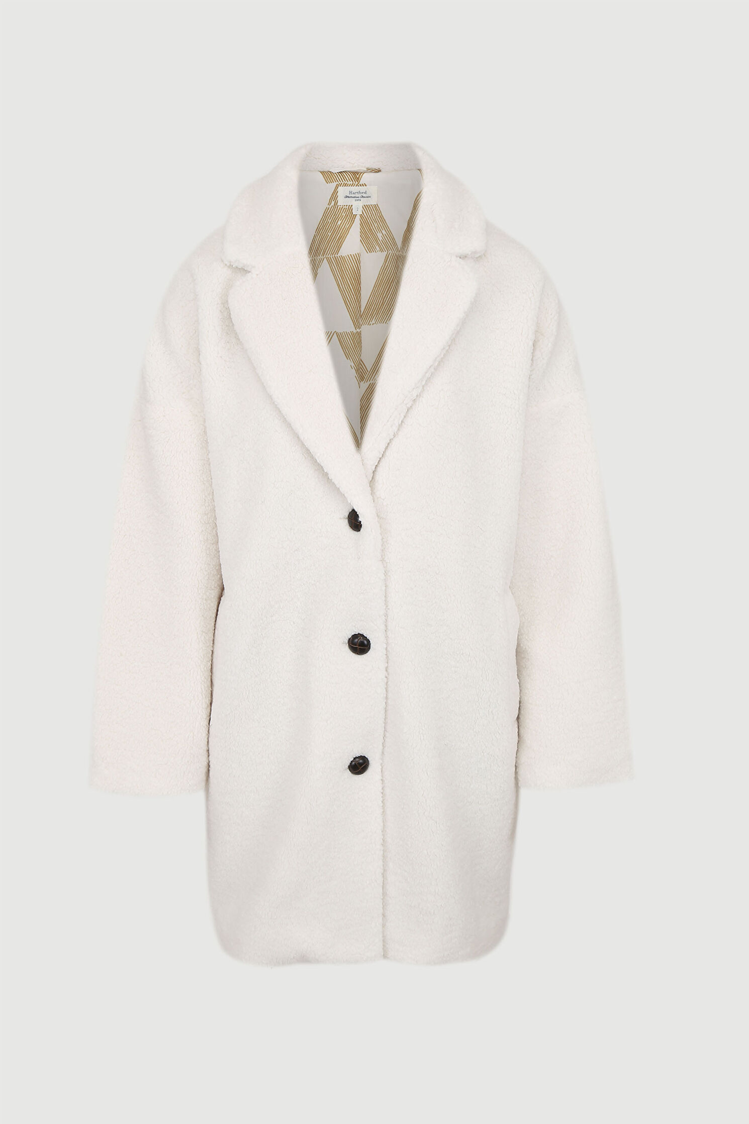 Women HARTFORD VABELLE COAT, Ecru, L