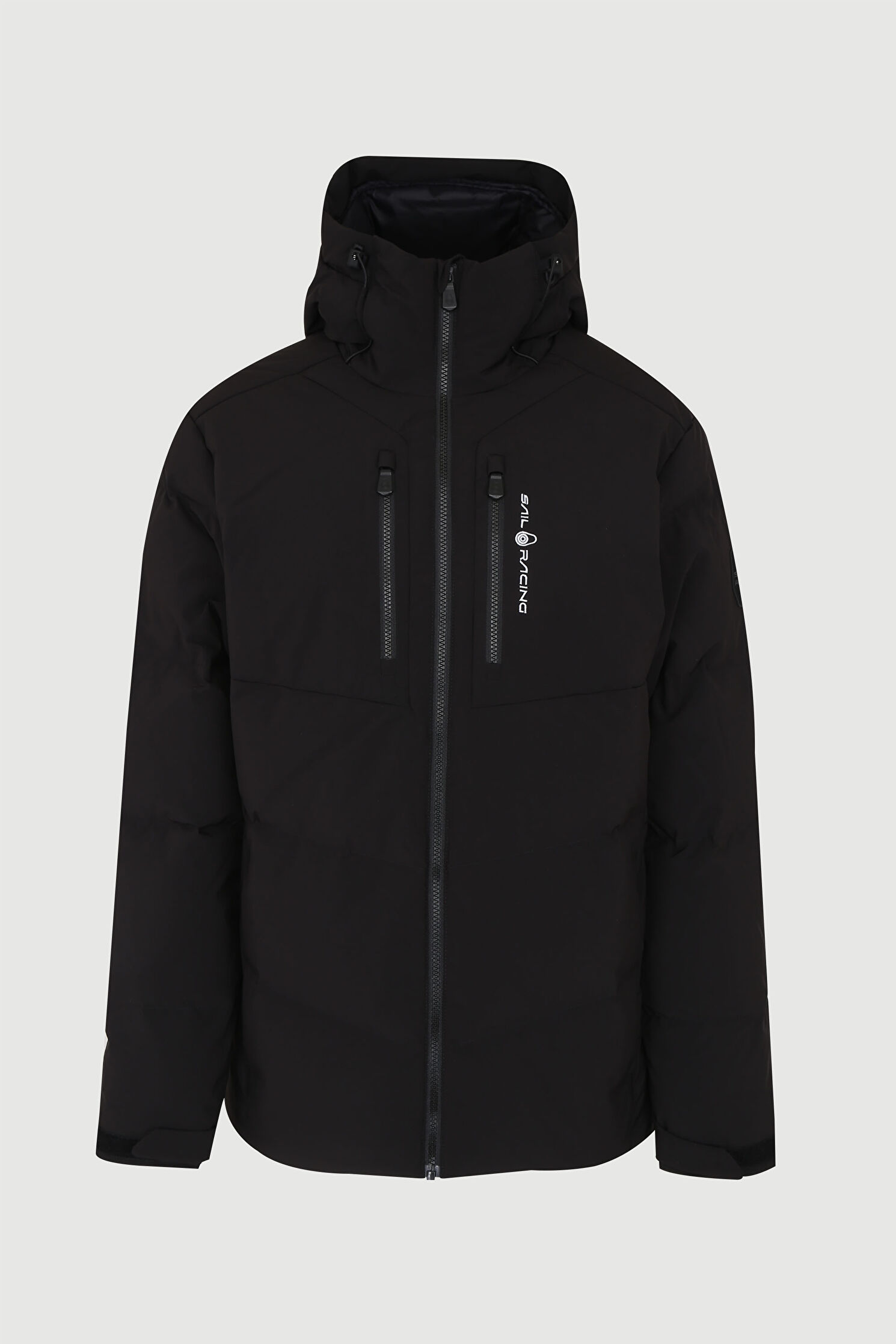 Erkek Saıl Racıng Siyah Kapuşonlu Mont