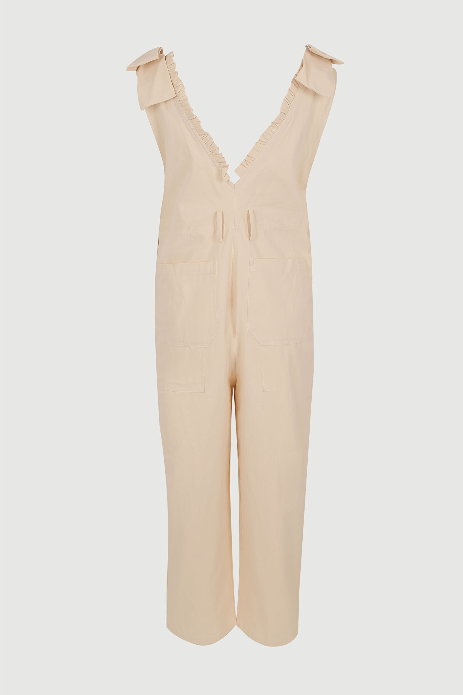 Kadın SISTER JANE Krem Düğmeli Tulum