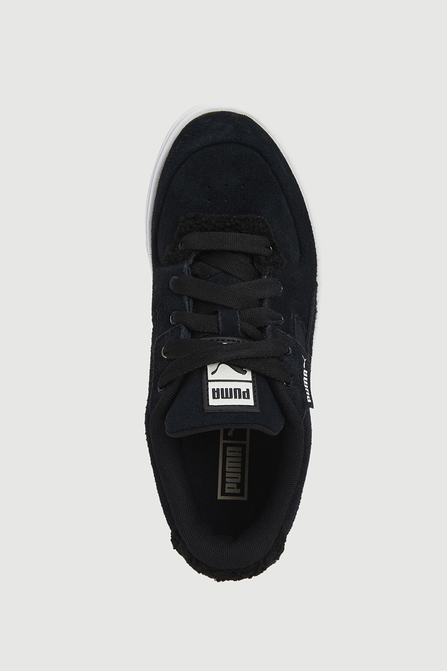 Outlet Kadın Puma Cali Dream Teddy Siyah Deri Spor Ayakkabı