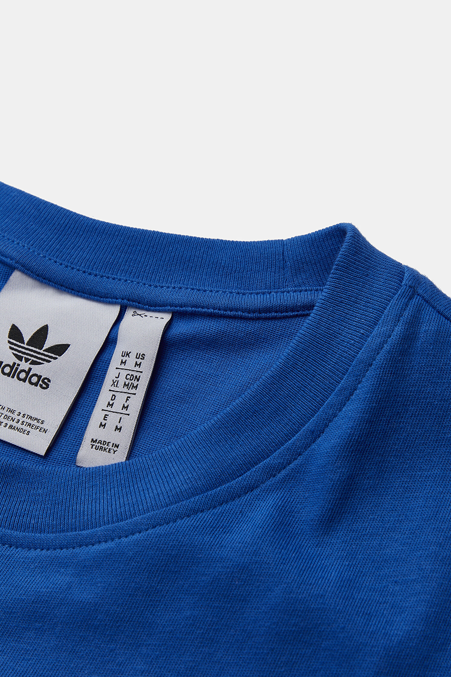 Outlet Erkek Adıdas Relax Kalıp Mavi Bisiklet Yaka T-shirt