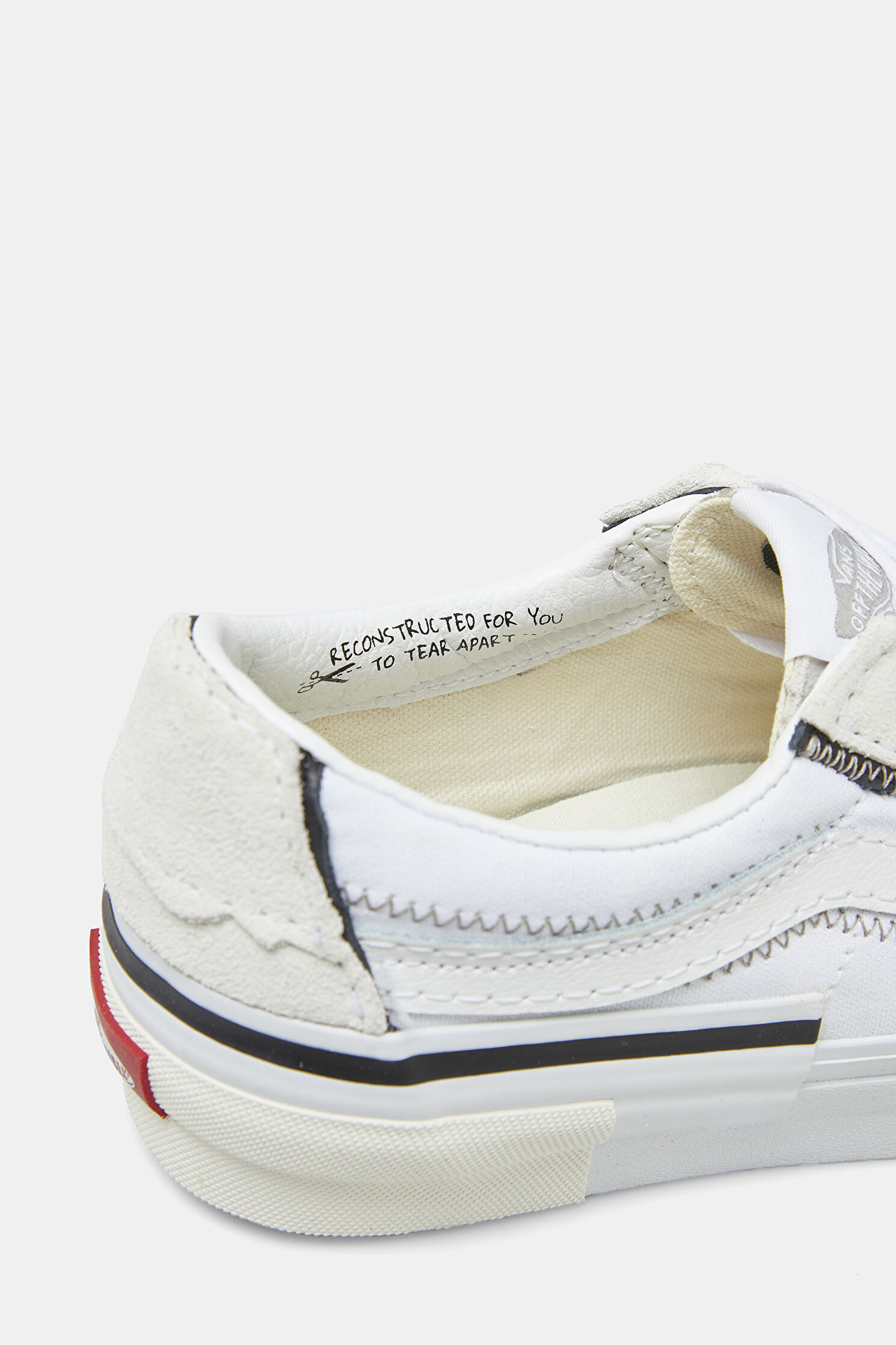 Outlet Kadın Vans Sk8-low Reconstruct Beyaz Spor Ayakkabı