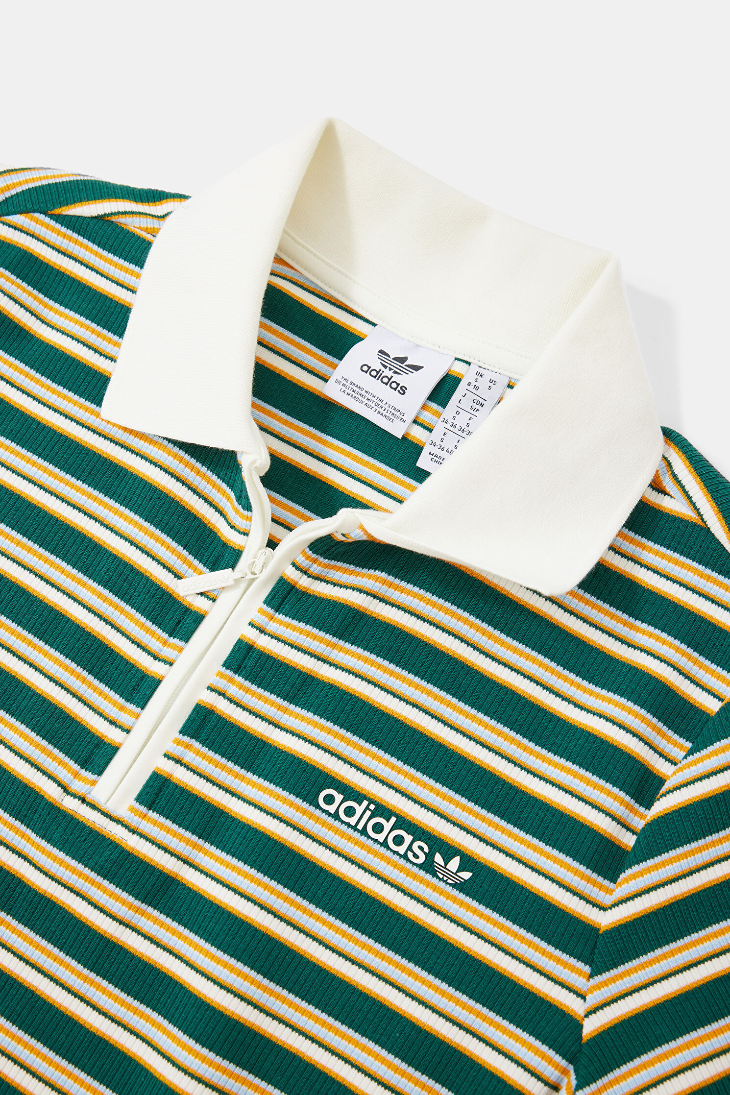 Kadın ADIDAS Yeşil Çizgili Desenli Elbise
